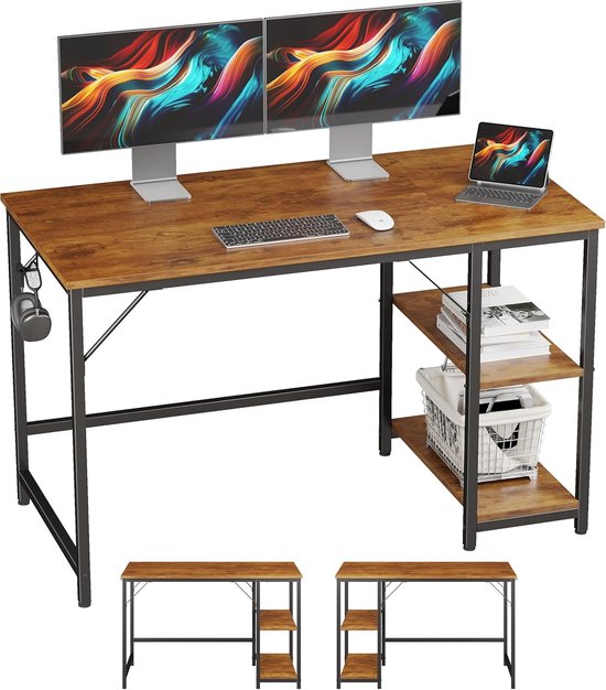 Computer Bureau met Planken - Duurzaam en Stabiel Gaming Bureau voor ...