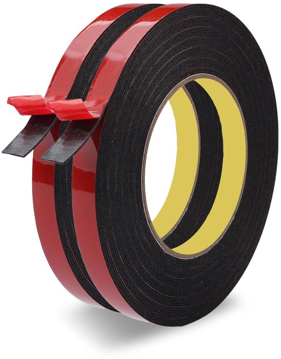 Dubbelzijdig plakband 10 m x 12 mm extra sterk waterdicht multifunctionele montagetape... | bol