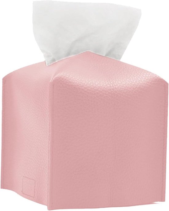 Zakdoekbox vierkante doos voor cosmeticadoekjes PU-leer zakdoek box ...