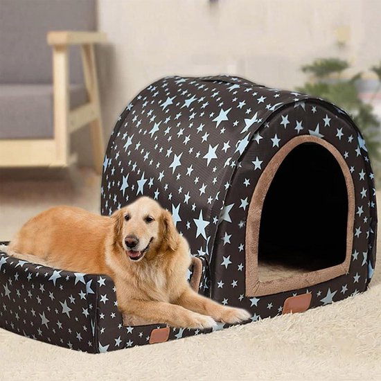 Luxe warm hondenbed XL XXL voor binnen en buiten - Groot hondenbed ...