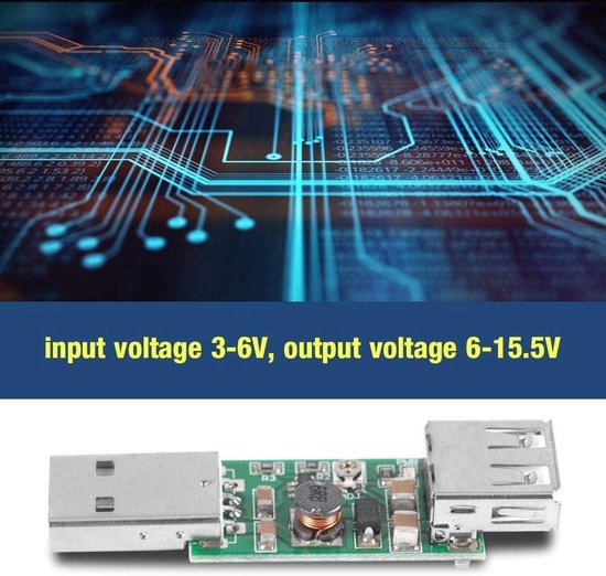 USB Boost Converter Module Spanningsomvormer 5V naar 6-15V Instelbare ...