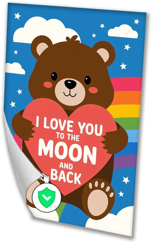 Schattige beer met hart - Beer posters - Poster hart - Digital Art ...