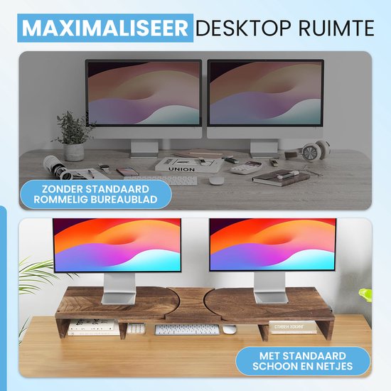 Fleau Home Verstelbare Monitor Verhoger - Laptopstandaard ...