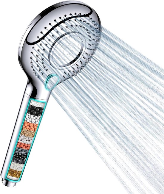Hoge druk handdouche met filtratie in 15 lagen, 15 m slang, 3 ...