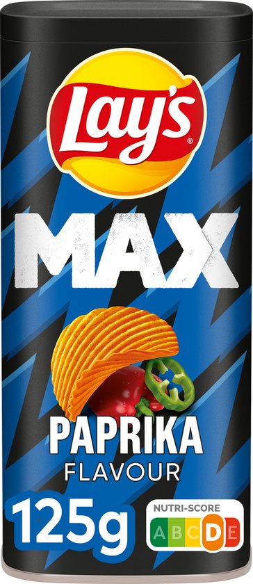 Lay's Max Paprika Snack Box - Chips - 8 x 125 gram | bol
