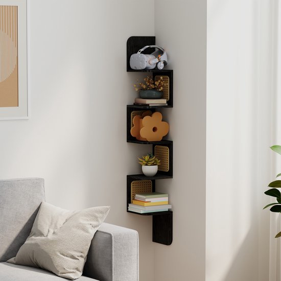 Hoekplank – Wandplank – 5 Niveaus – Zwevende Plank | bol