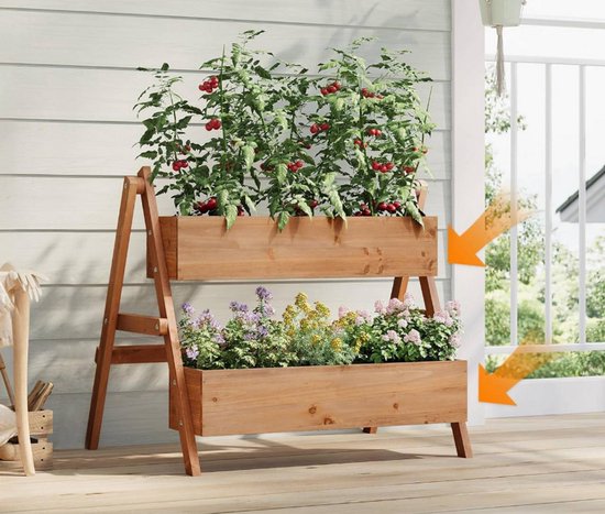 Plantenbakken Verhoogd 2-laags - Plantenbak - Bloembak Voor Buiten ...