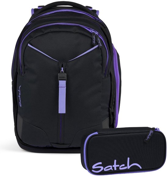Satch schoolrugzakset MATCH Purple Phantom 2-delig, incl. etui | bol