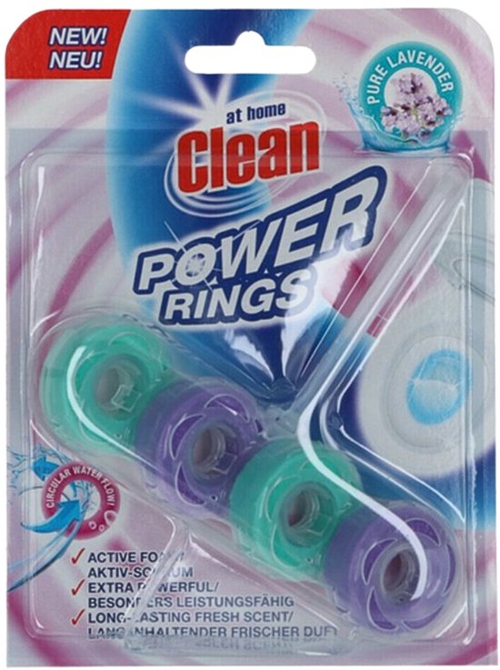 At Home - Clean - Toiletblok - Power Rings - Pure Lavender - Extra ...