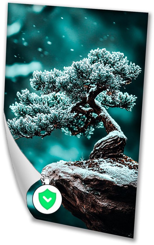 Sneeuw bonsai op rots - Bonsai poster - Posters boom - Japandi ...