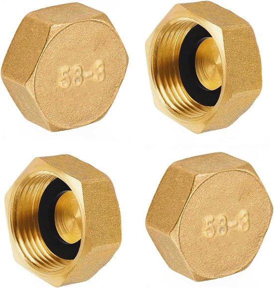 1 inch messing dop slangdoppen zeskant 4 stuks verwarming blinde ...