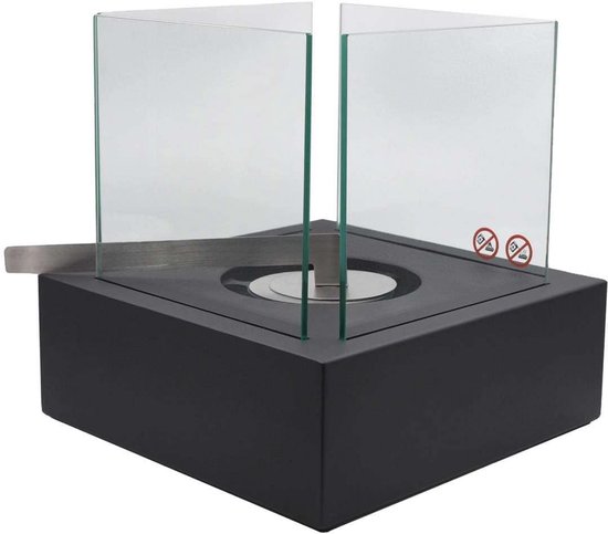 Tafelhaard Bio-Ethanol voor Binnen en Buiten - Zwart Tafelvuur met ...