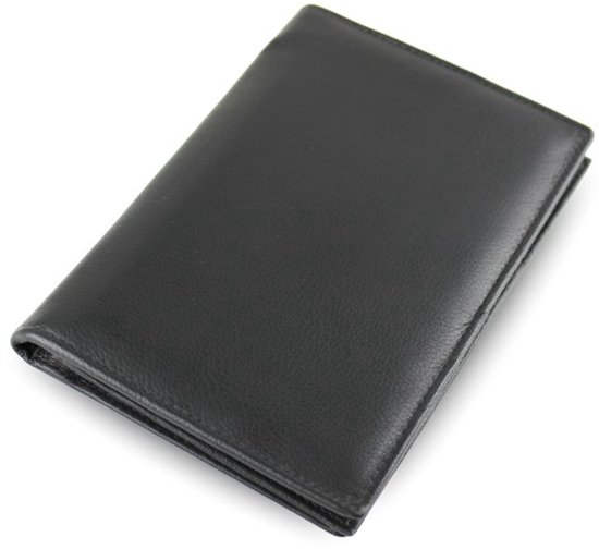 Leren Reis Portefeuille Zwart - Reisportefeuille Leer - Paspoort mapje ...