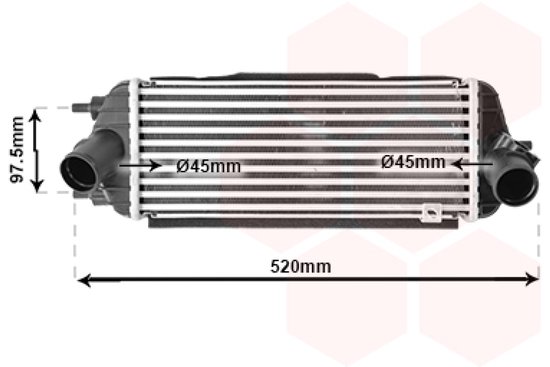 Van Wezel - INTERCOOLER VOOR KIA SPORTAGE SL 2010-2015 282702A850 | bol