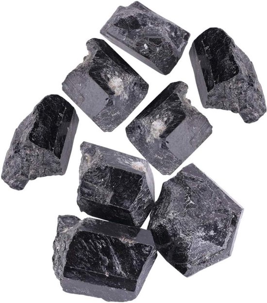 Natuurlijke Zwarte Kwarts en Zwarte Toermalijn Ruwe Rock Minerale ...