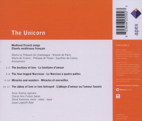 Unicorn: Myth & Miracle Medieval France 1200-1300, Anne Azema | Muziek ...