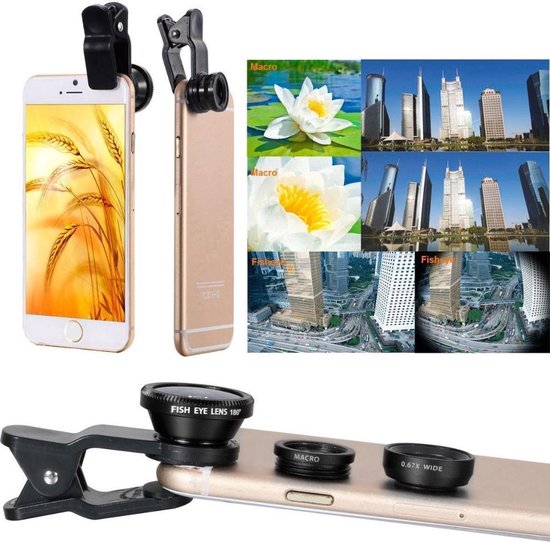 Tele Lens Smartphone Camera Kit Universeel - Bluetooth Monopod & Tripod ...