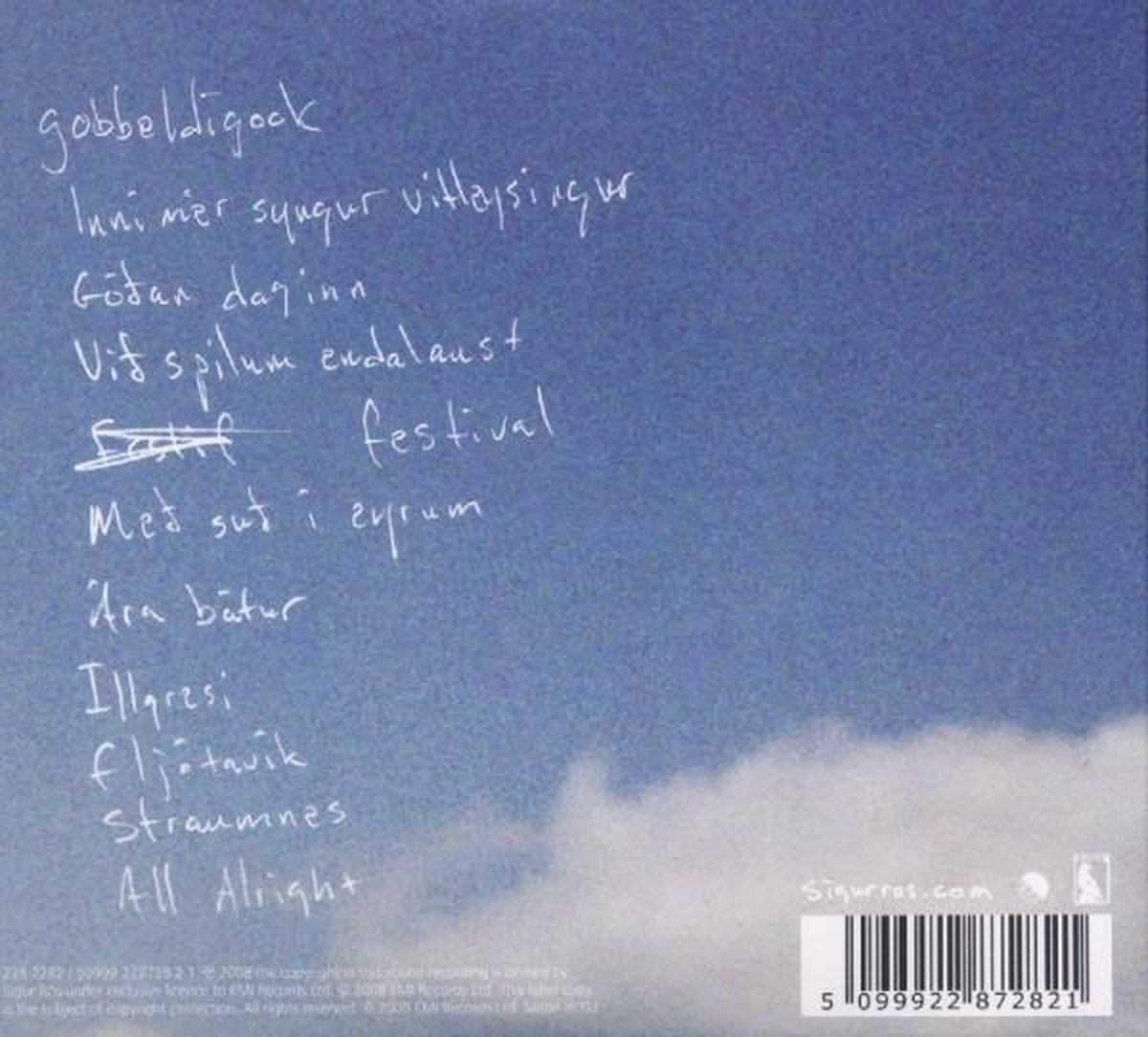 Med Sud I Eyrum Vid Spilum Endalaust, Sigur Ros | CD (album) | Musique ...