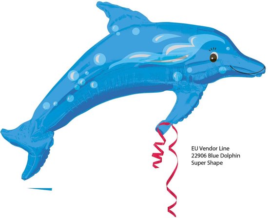 Happy Blauwe Dolfijn Folieballon | bol.com