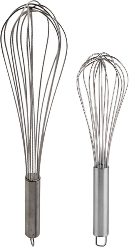 Keukengerei garde set 2-delig - RVS - 30 en 40 cm - lang formaat | bol