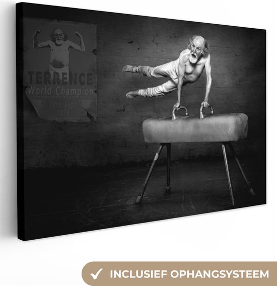 Canvas schilderij - Man - Bok - Turnen - Sport - Foto op canvas ...