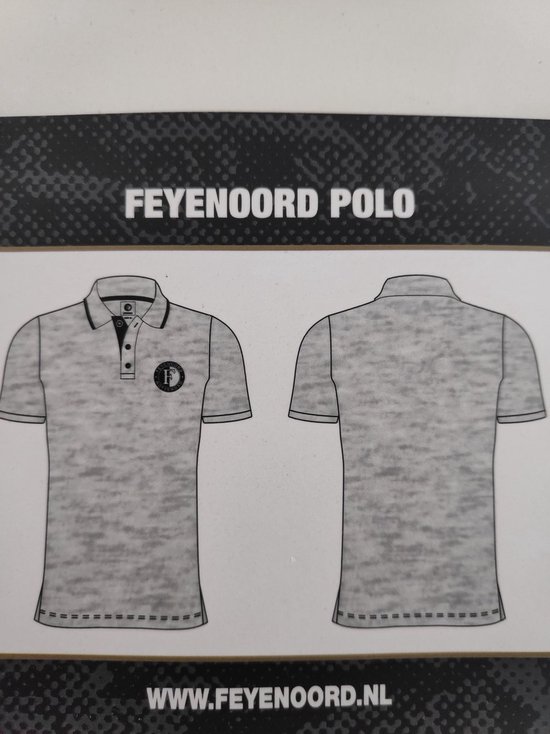 Feyenoord Polo Grijs - Maat L | bol