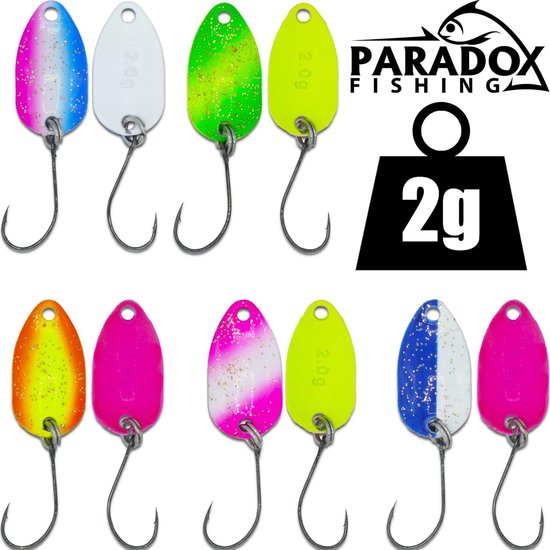 Forelspoonset, 10 lepels van 2,5 g met lepel en 5 snaps, forel lokaas ...