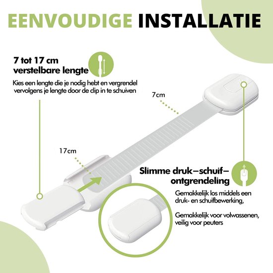 Kinderslot Kastjes - Kastbeveiliging voor Kinderen - Wit - 10 Stuks ...