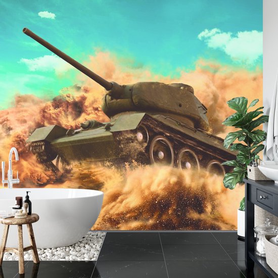 Fotobehang Gevechtstank In De Woestijn | bol