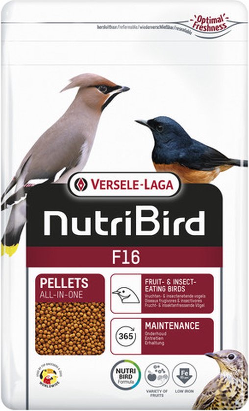 Nutribird F16 Lijsters Merels - Nutribird F16 800 gram - Nutribird ...