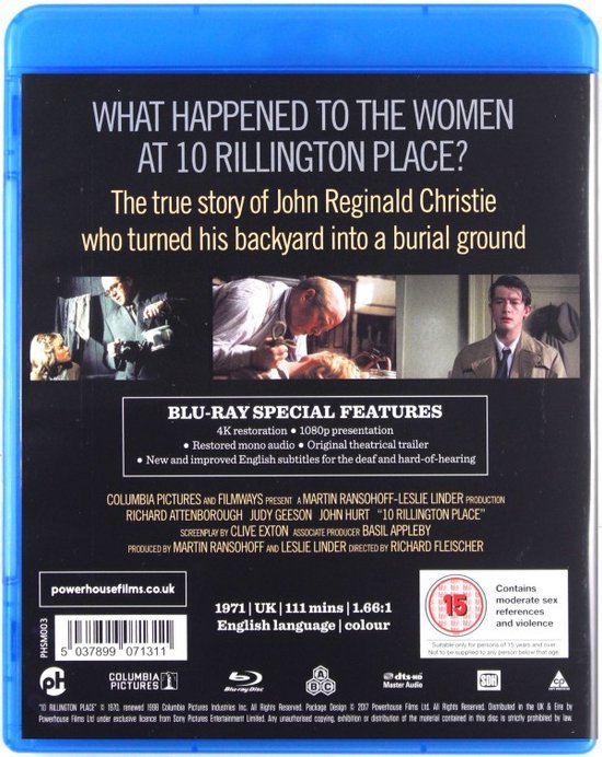 Christie, de wurger van Rillington Place [Blu-Ray] (Blu-ray), Judy ...