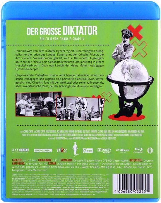 Chaplin, C: Charlie Chaplin - Der große Diktator (Blu-ray), Jack Oakie | Dvd's | bol