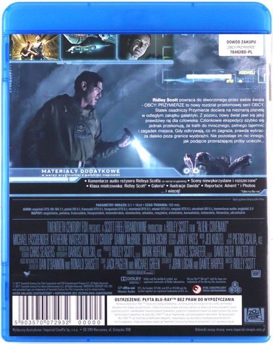 Alien: Covenant [Blu-Ray] (Blu-ray), Noomi Rapace | Dvd's | bol.com
