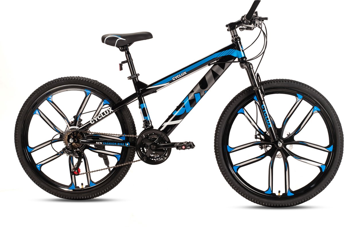 Cyclux Jongensfiets Mtb 26 Inch 21 Speed Shimano Blauw | bol