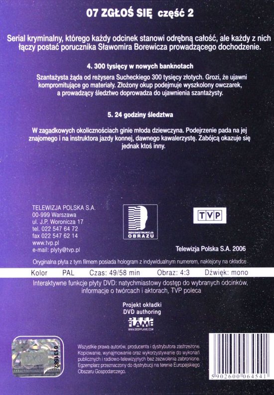07 Zglos Sie [dvd] Dvd Andrzej Szenajch Dvds Bol