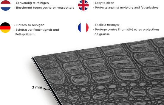 Spatscherm keuken - Leer - Dierenprint - Patronen - Structuur - Keuken ...