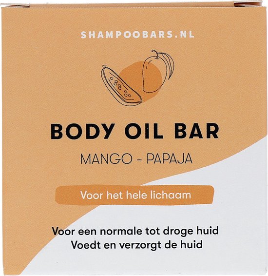 ShampooBars - Body Oil Bar Mango Papaja Normale tot Droge huid - 45g | bol