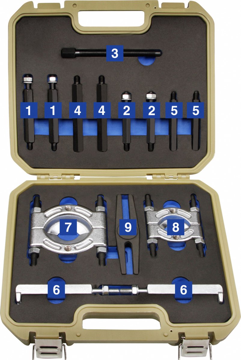 Lagertrekker / gereedschapset - 14-delig - Incl. Koffer | bol.com