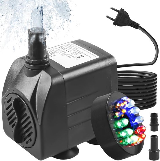Kleine Mini-waterpomp met LED voor Aquarium en Tuin | bol
