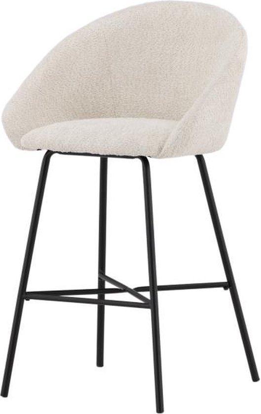 Svea - Kirla barkruk 69 cm - teddy - wit | bol