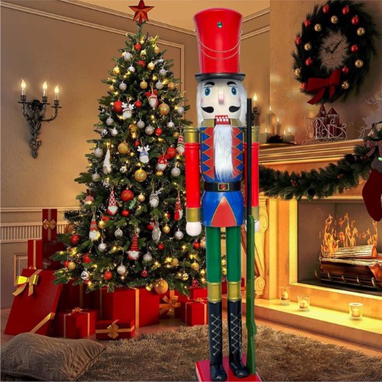 150 cm Grote Decoratieve Houten Kerst Notenkraker Soldaat – Reus K45 | bol