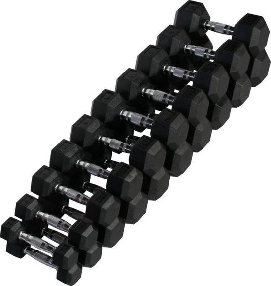 Xtreme Fitness Hexagon Dumbbell Set 1kg t/m 10kg - Complete Hex ...
