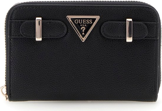 GUESS Portemonnee Eco Ali Zip Around Wallet Black Zwart | bol
