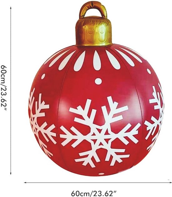 Grote Opblaasbare Kerstbal 24 Inch - Reusachtige PVC Tuindecoratie Voor ...