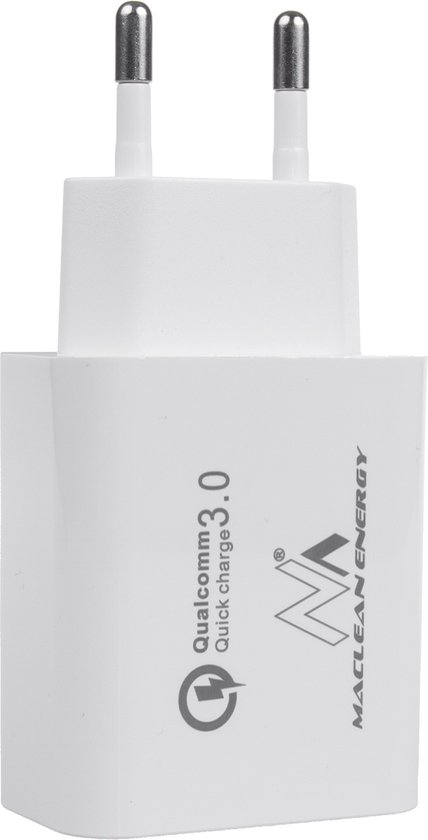 Maclean - USB Stopcontact 20W met kabel - USB Type-C netvoeding plus 1m ...