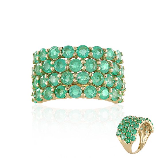 Gouden ring met Russische smaragden | bol