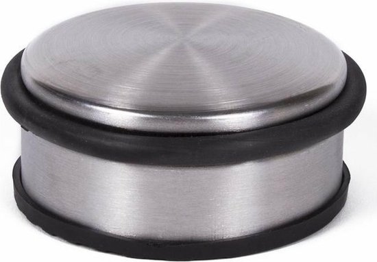 Deurstopper - 3x - RVS - rond - 4,5 x 11 cm - 1 kg - deurstop - zilver ...