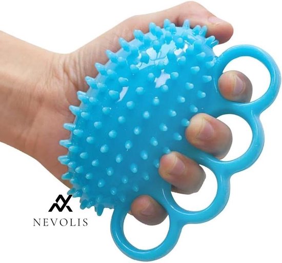Nevolis Hand Grip Enhancer Finger Athletes Trainer Squeeze Stress Ball ...