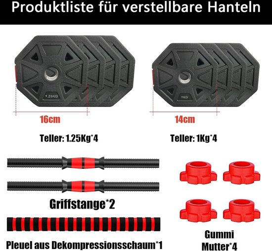 Dumbbells/Gewichten Verstelbare halterset-halterbellen 44/66 lbs paar ...