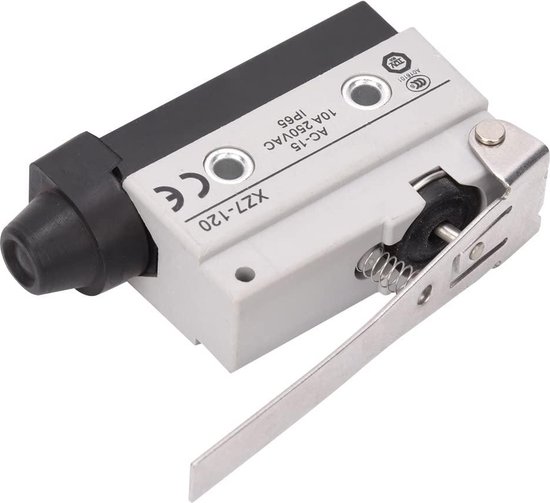 120 SPDT micro eindschakelaar - AC 250V 10A - lange rechte scharnier ...